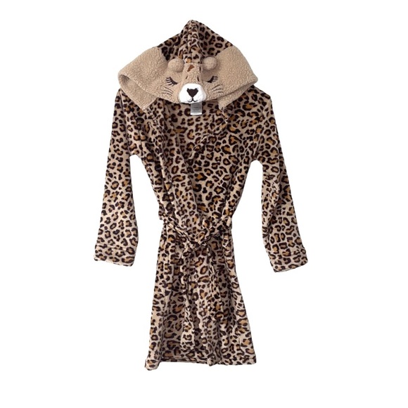 Cuddl Duds | Pajamas | Cuddl Duds Robe Cheetah Print Face Animal ...